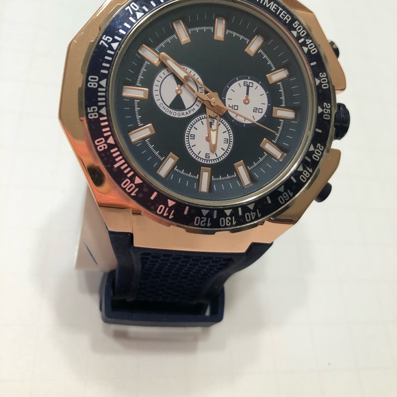 Source Unknown | Accessories | Mens Watch Blue Gold Tachymeter Length 1 ...